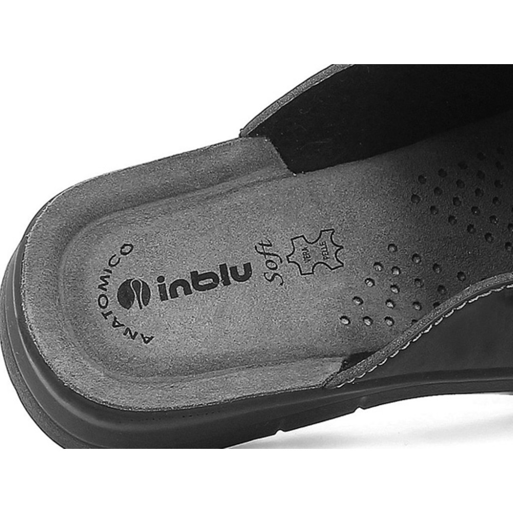 INBLU Pantofole Ciabatte Vintage da Uomo Invernali MOD. BG-48 ANTRACITE