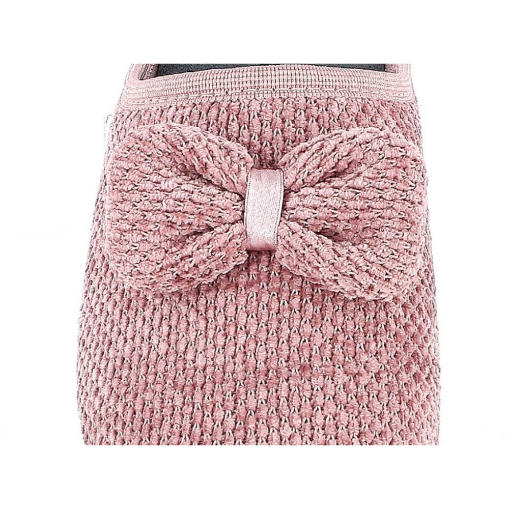 INBLU PANTOFOLE INVERNALI DONNA CON FIOCCO ART. GF-21 ROSA